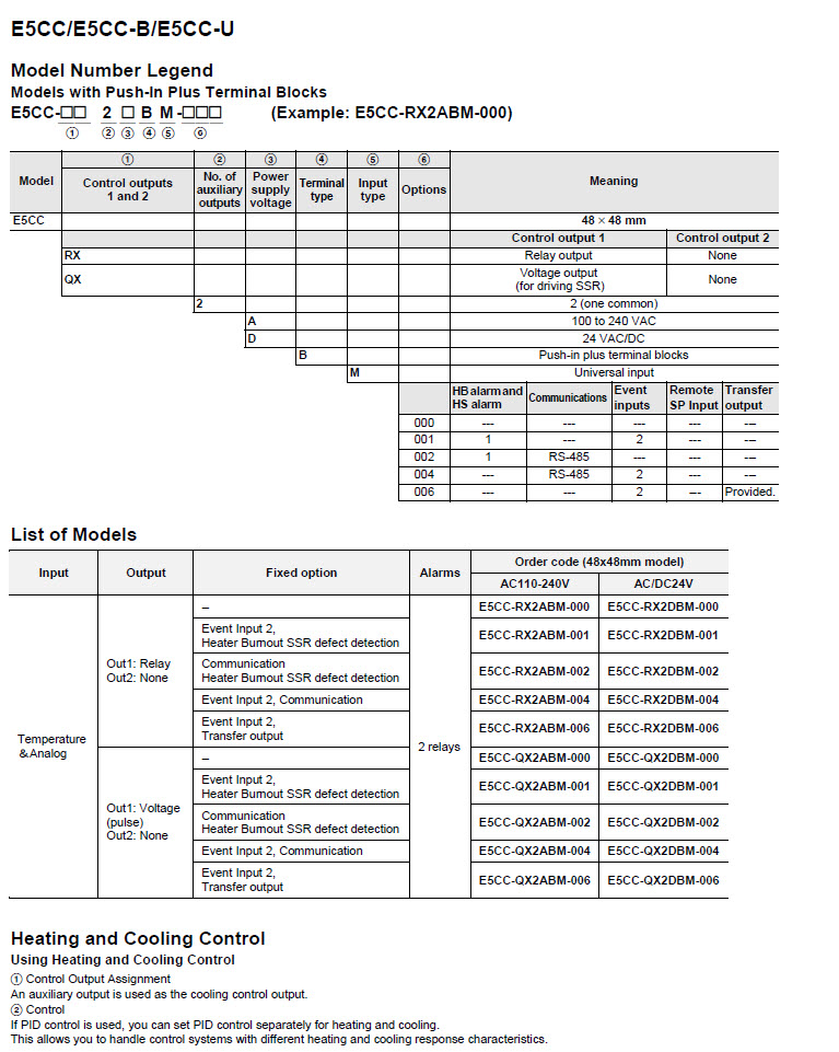 E5EC Series Temperature Controllers | Omron